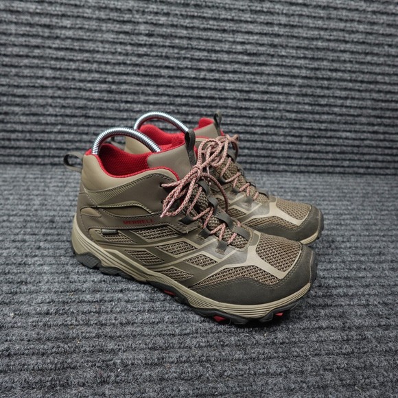 Merrell | Shoes | Merrell Boots Mens 7 M Beige Tan Hiking Ankle Boots ...